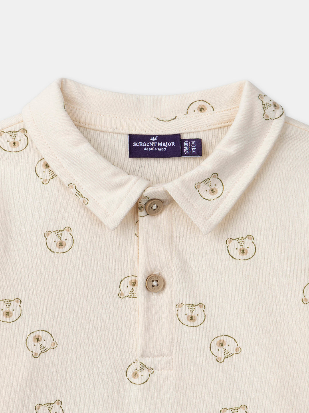 Cream Teddy Bear Cotton Polo Shirt – Du Pareil Au Meme Ireland
